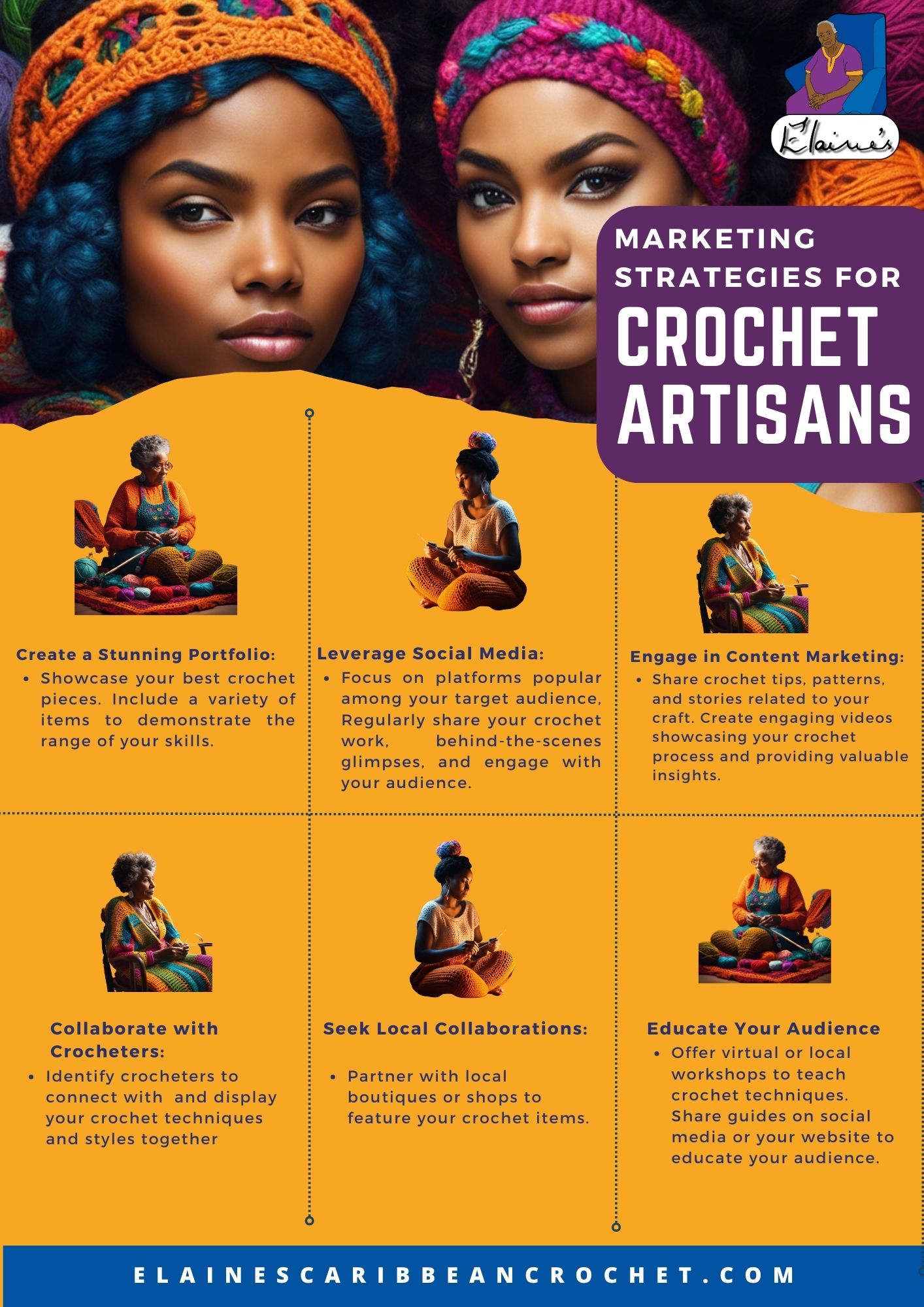 Crochet School is Cool - Elaines Caribbean Crochet